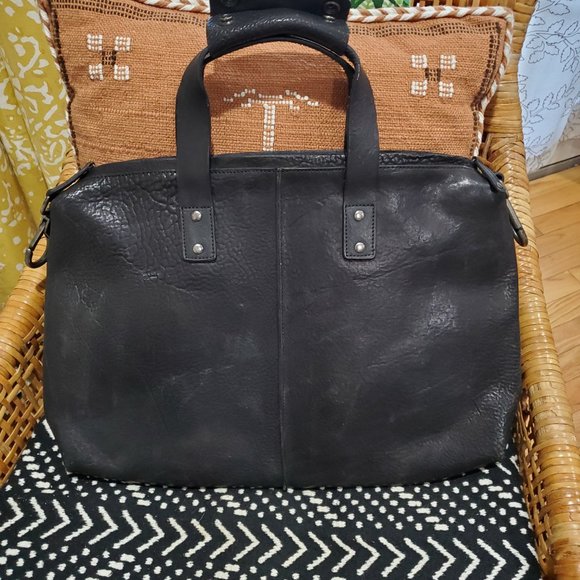 Will Leather Goods | Bags | Will Leather Goods Black Leather Laptop Bag ...